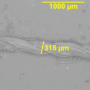SEM Image of Polyester Thread - SEM Lab Inc.