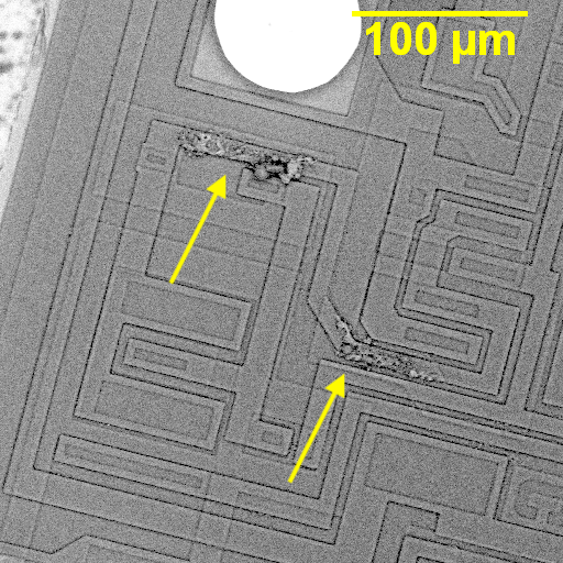 EOS damaged Op Amp - SEM Lab Inc.
