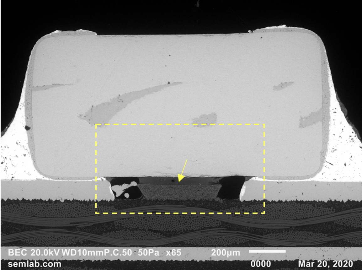 MLCC Flux Entrapment - SEM Lab Inc.